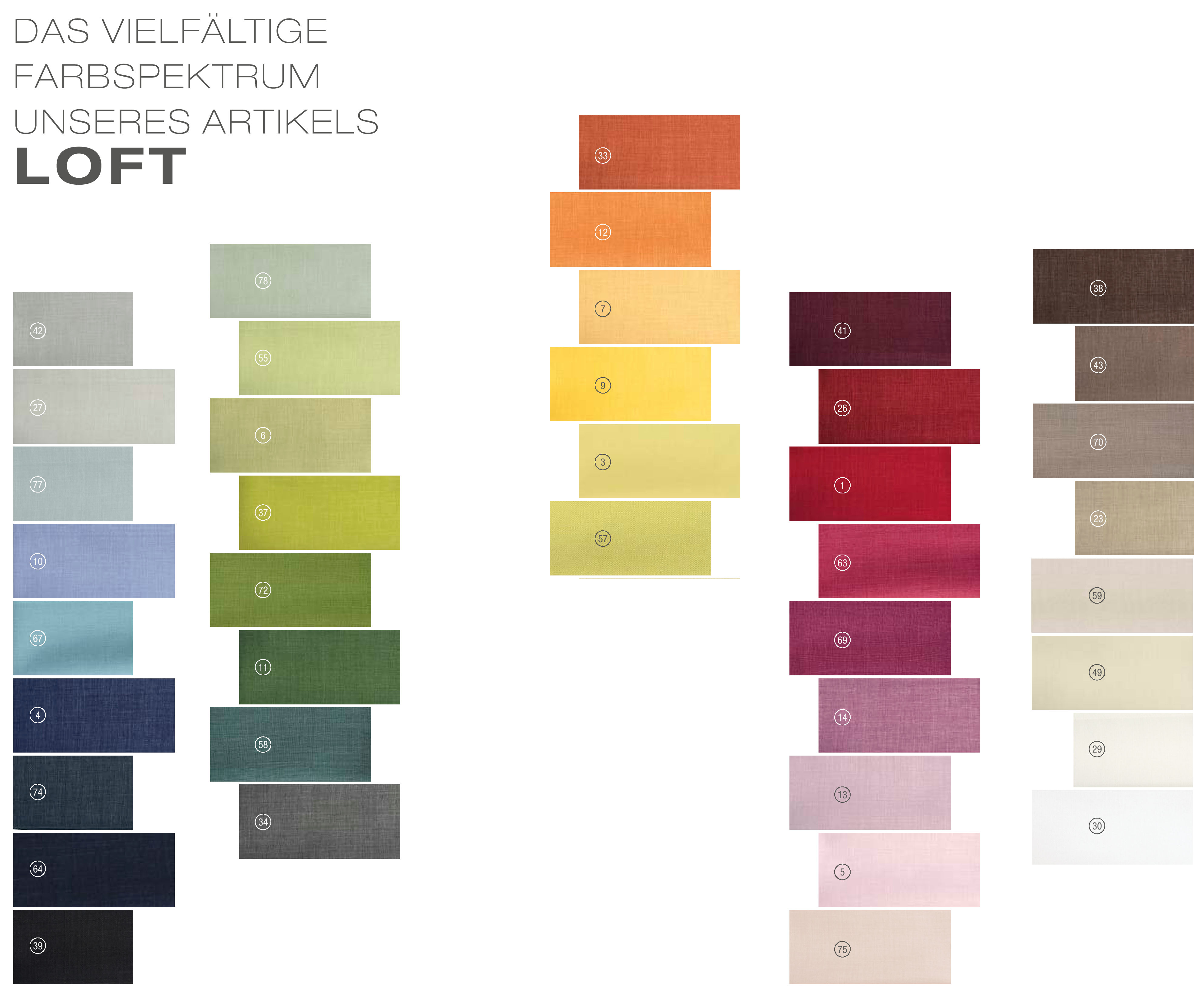 LOFT – CHOOSE YOUR COLOUR! – Tisch-Decken
